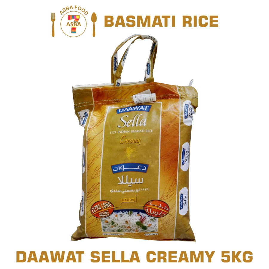 DAAWAT SELLA 1121 CREAMY BASMATI 5KG – Asba Jaya Berkah
